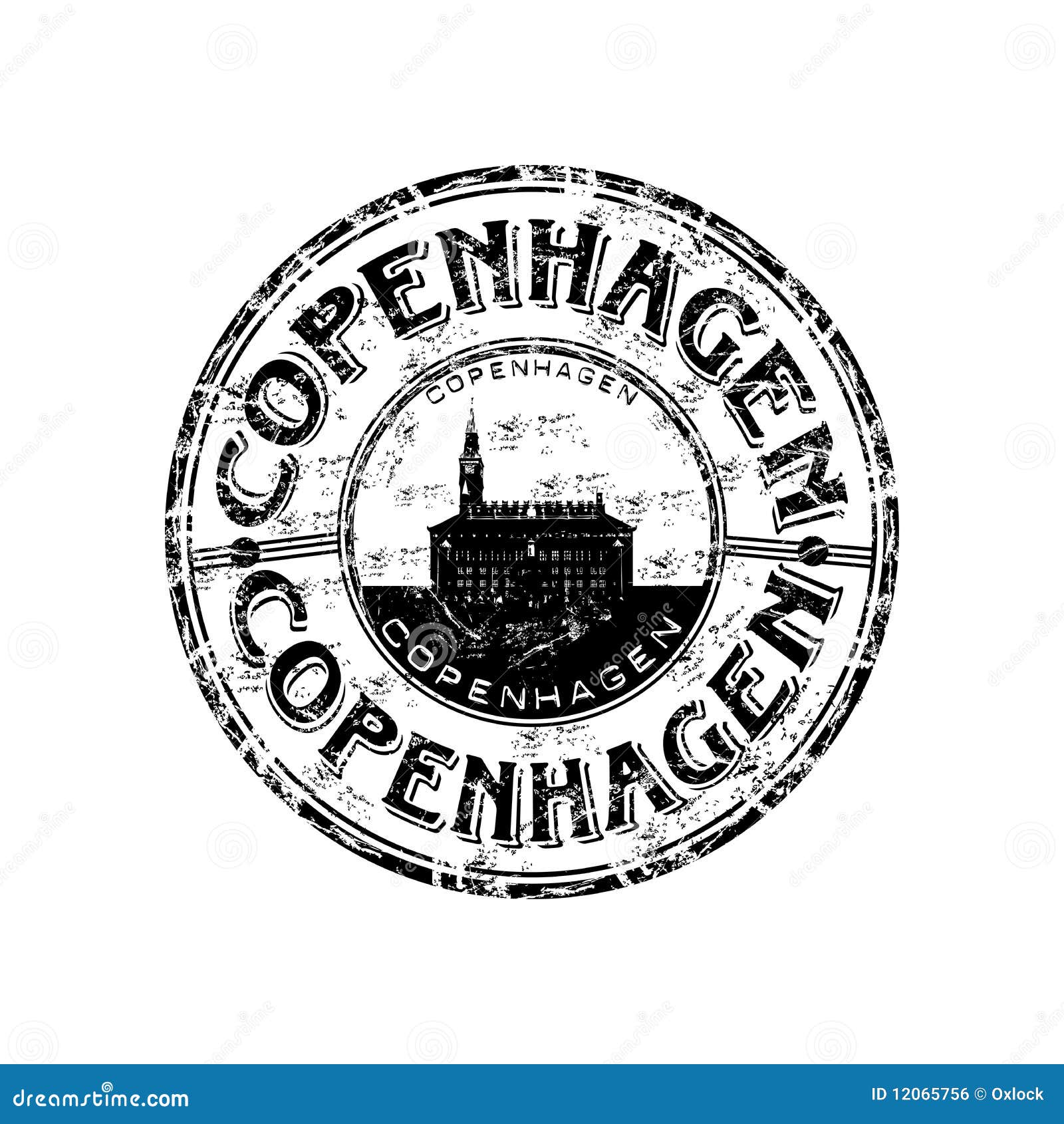 Tampon En Caoutchouc De Copenhague Illustration Stock - Illustration du ...