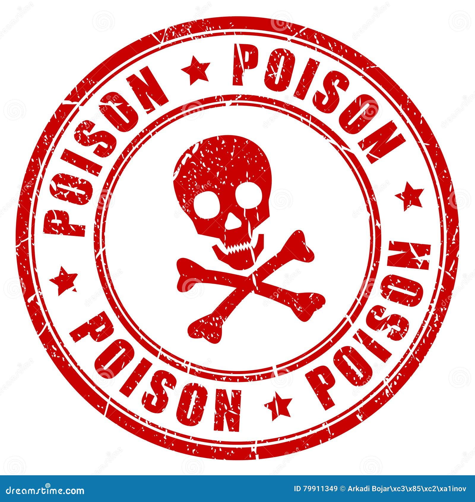 Tampon En Caoutchouc De Danger De Poison Illustration de Vecteur ...