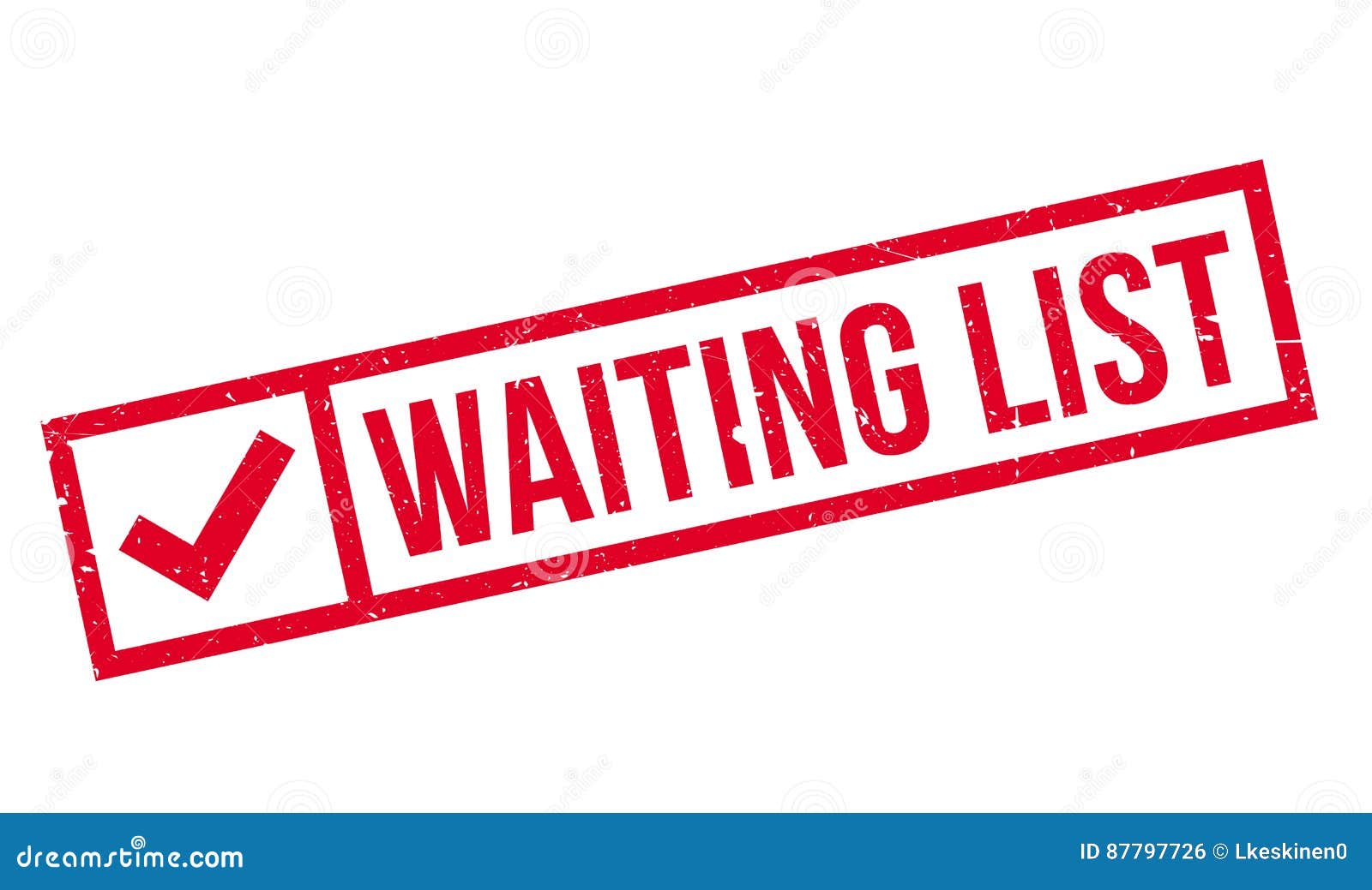 Tampon En Caoutchouc De Liste D'attente Illustration de Vecteur ...