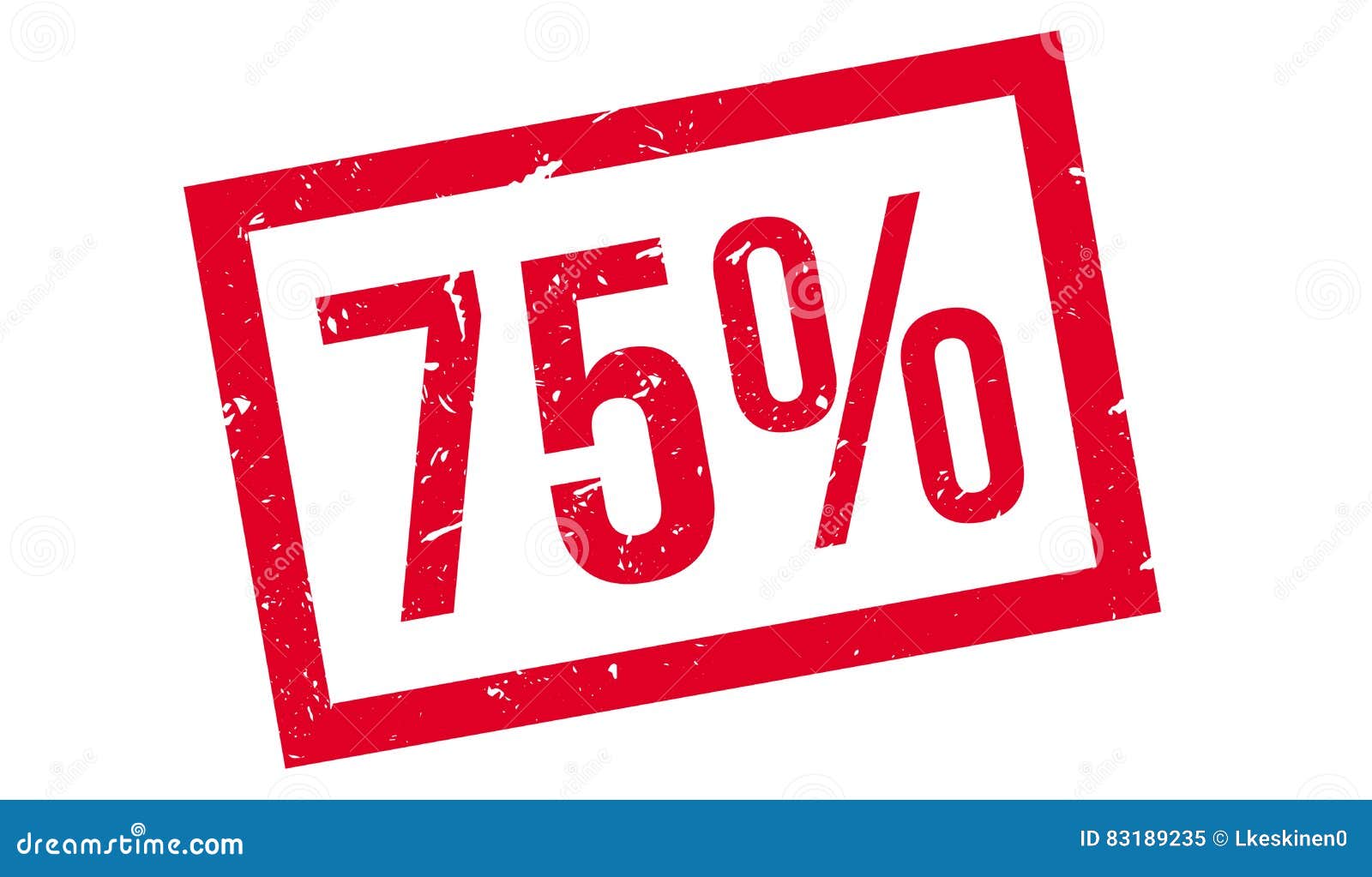 Tampon En Caoutchouc De 75 Pour Cent Illustration Stock - Illustration ...