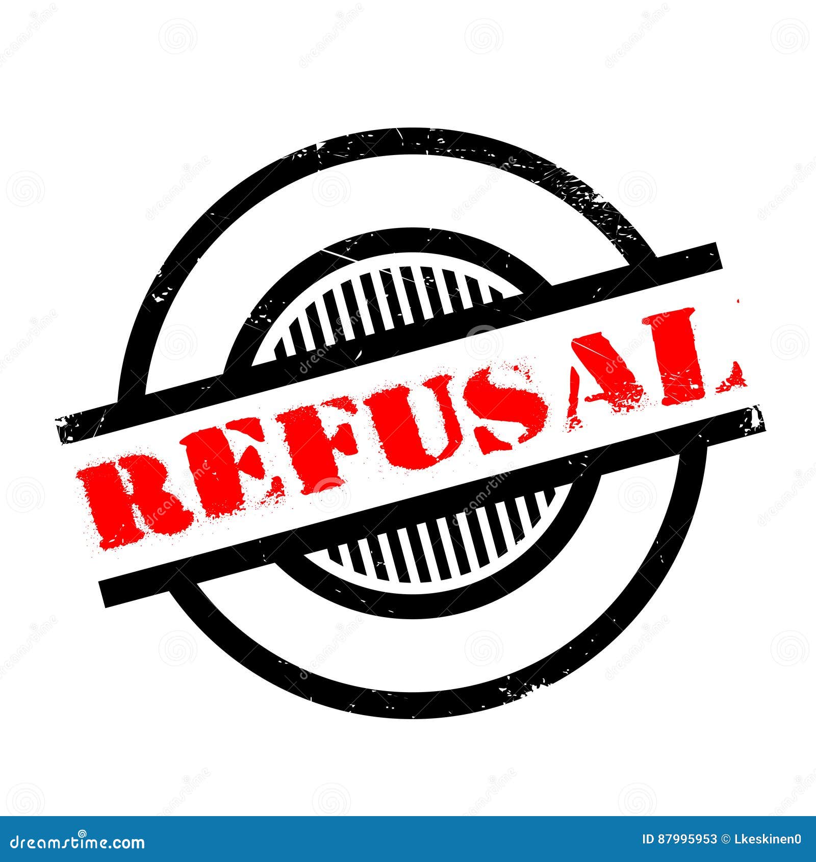 Tampon En Caoutchouc De Refus Illustration Stock - Illustration du ...