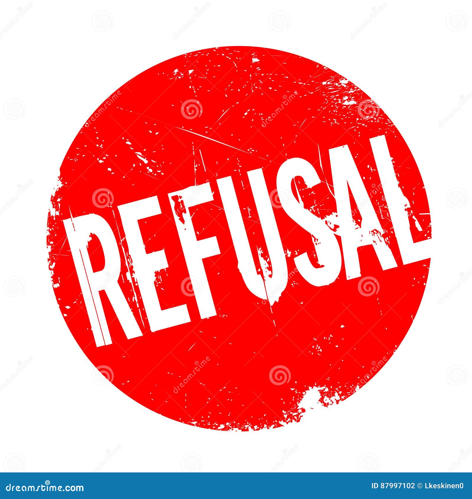 Tampon En Caoutchouc De Refus Illustration Stock - Illustration du ...