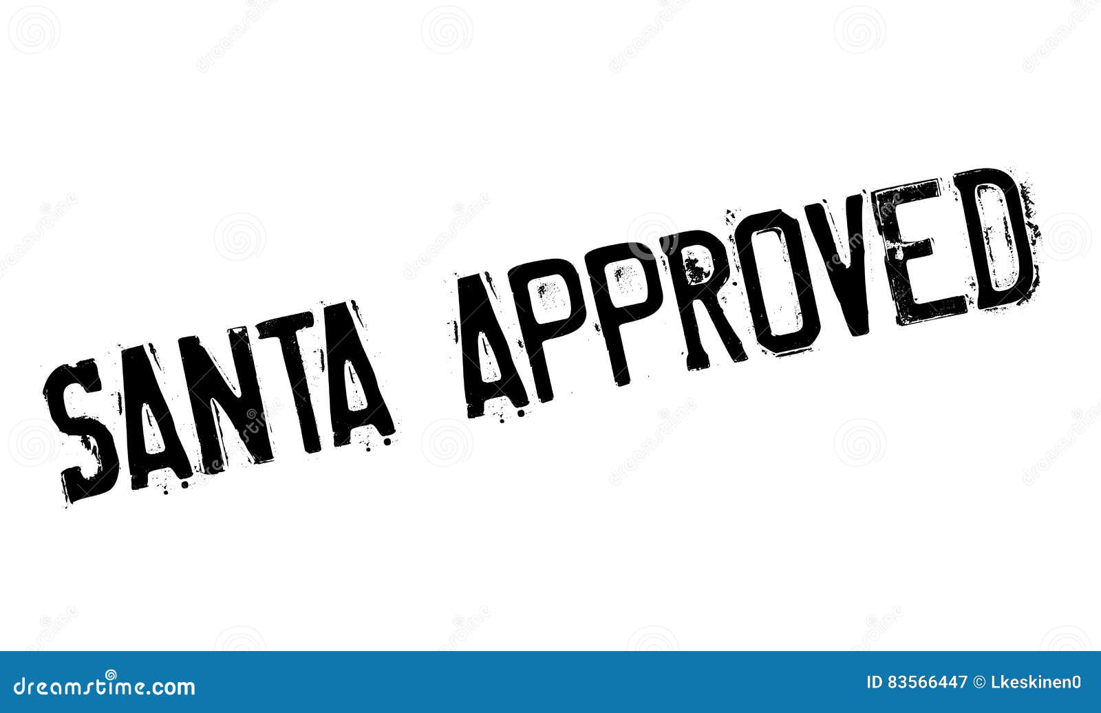 Tampon En Caoutchouc De Santa Approved Illustration Stock ...