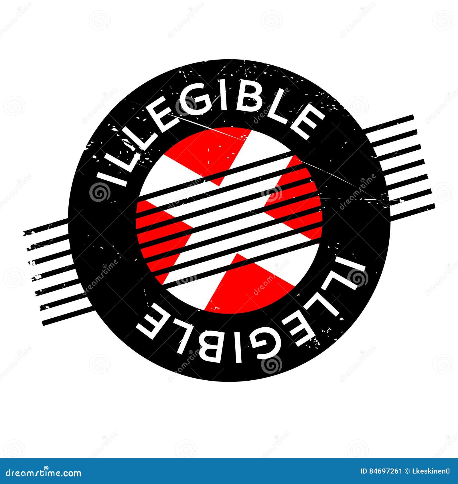 Tampon En Caoutchouc Illisible Illustration Stock - Illustration du ...