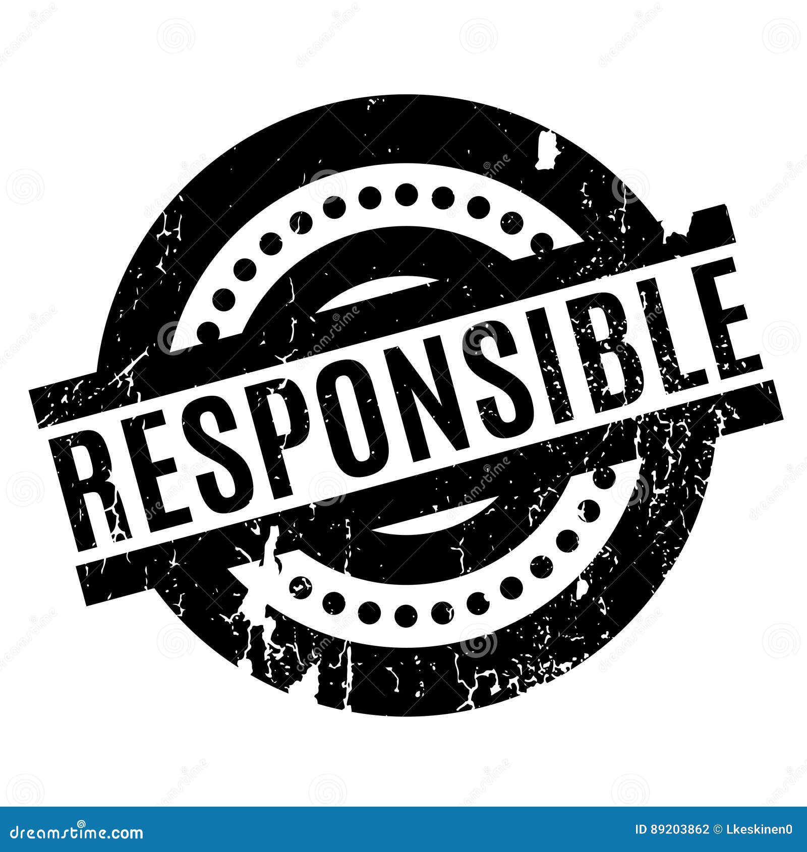 Tampon En Caoutchouc Responsable Illustration de Vecteur - Illustration ...