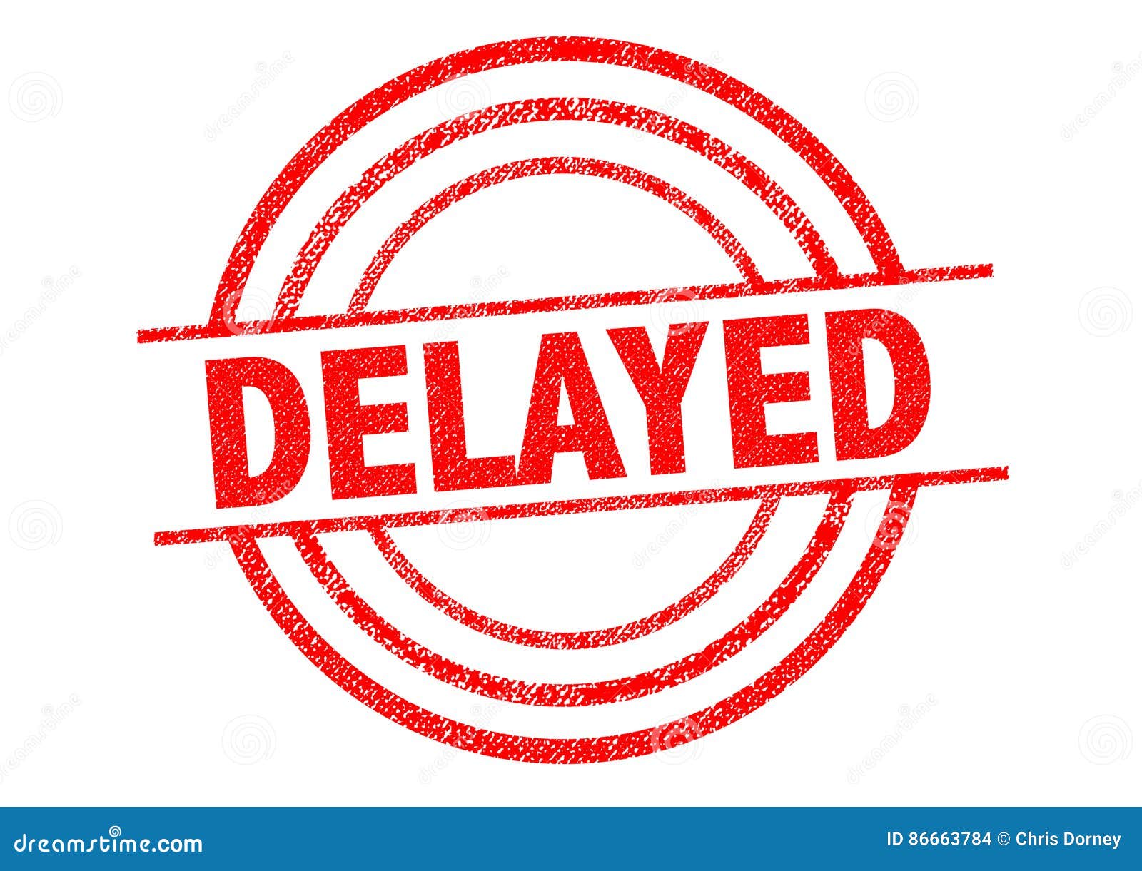 Tampon En Caoutchouc RETARDÉ Illustration Stock - Illustration du ...