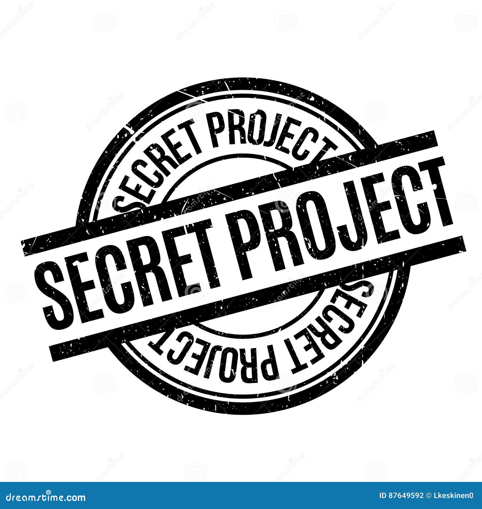 Tampon En Caoutchouc Secret De Projet Illustration de Vecteur ...