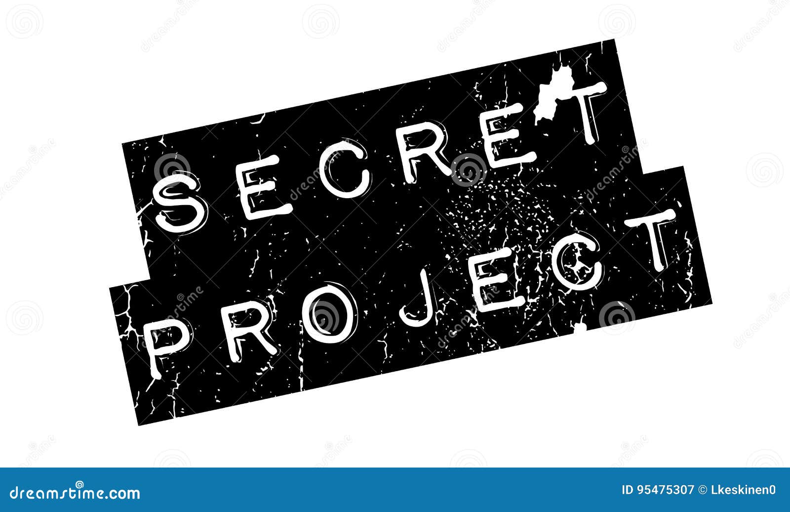 Tampon En Caoutchouc Secret De Projet Illustration de Vecteur ...