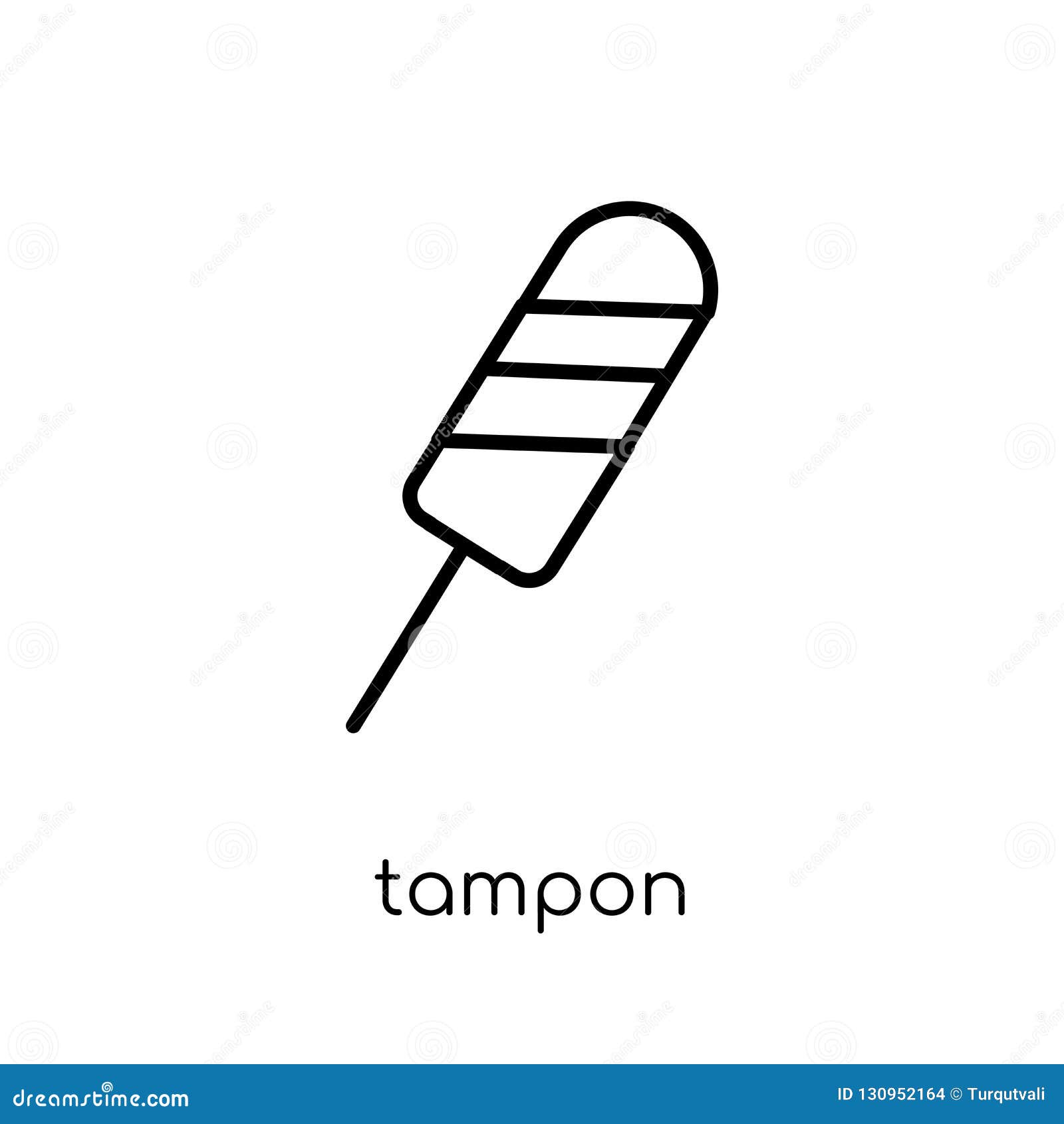 Tampon Icon from Collection. Stock Vector - Illustration of concept ...