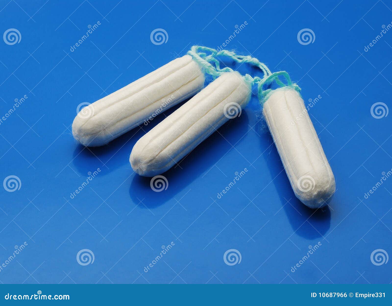 Tampons over blue stock photo. Image of closeup, tampons - 10687966
