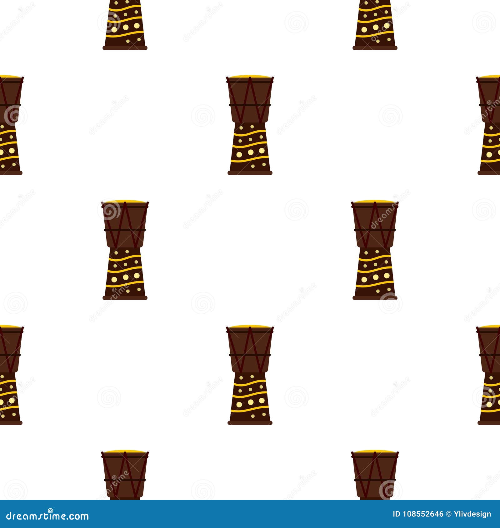 Tamtam pattern seamless stock vector. Illustration of music - 108552646