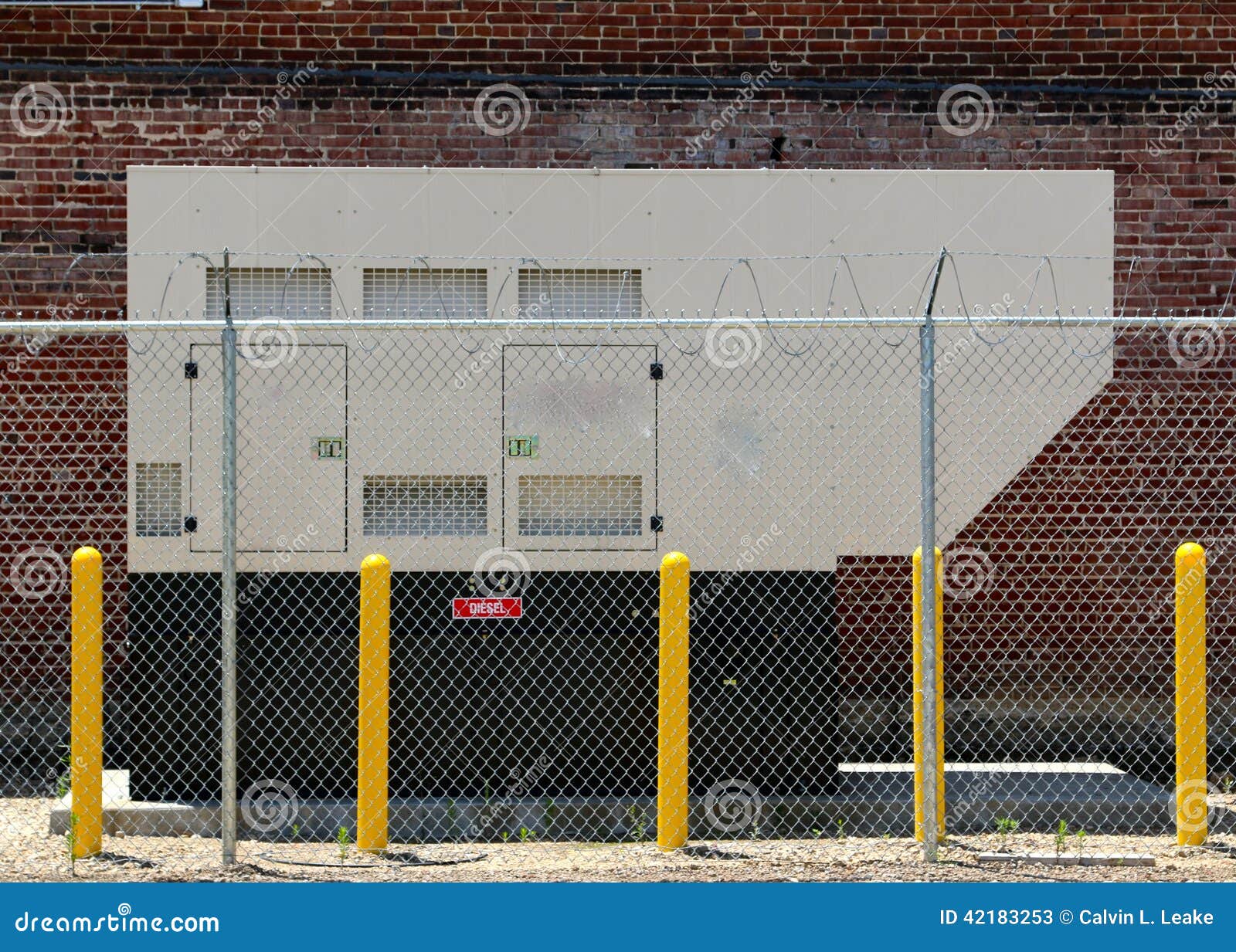 Tan Diesel Powered Generator Stock Image - Image of generate, burn ...