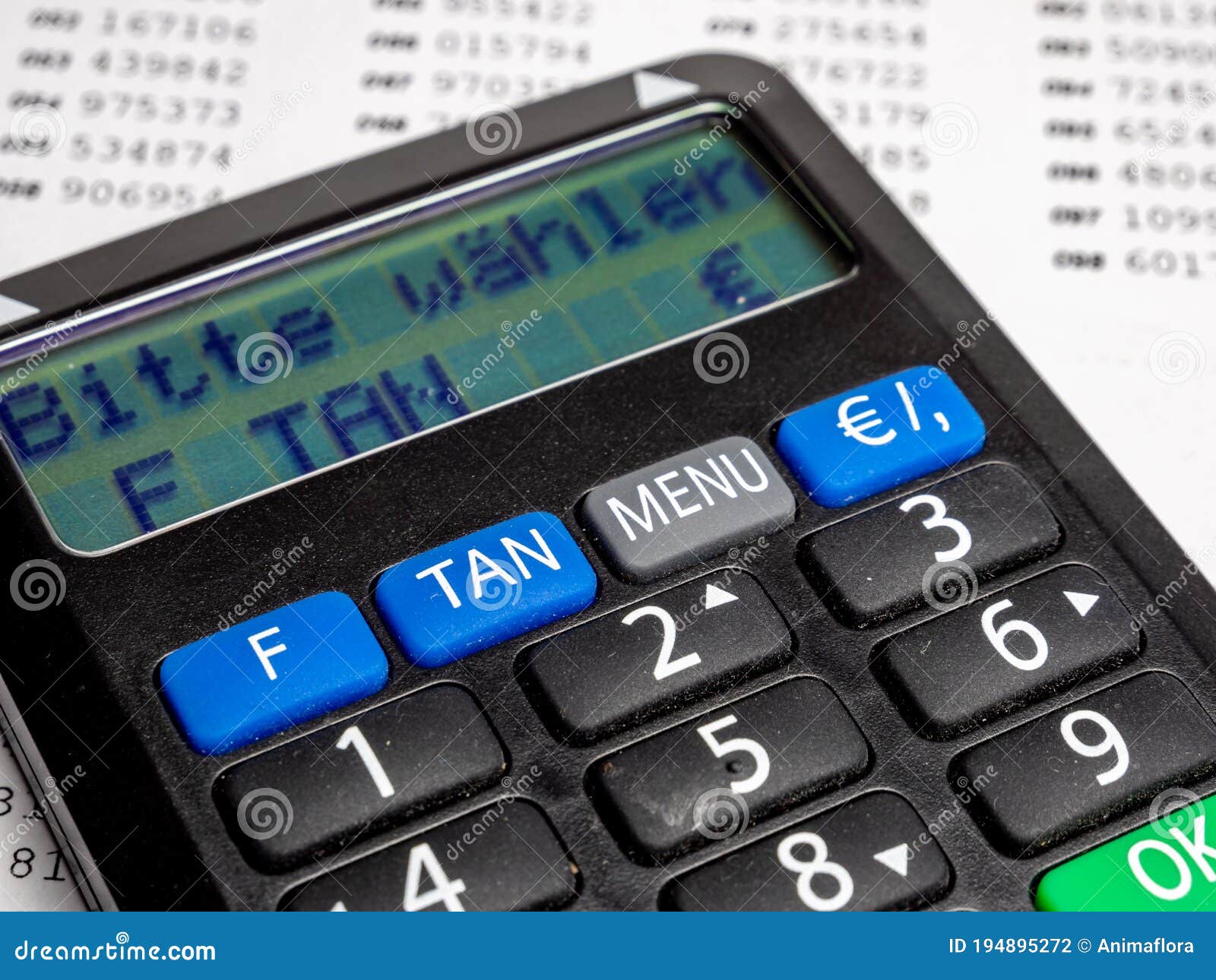 Tan Generator Online Banking Image in German Stock Photo - Image of ...