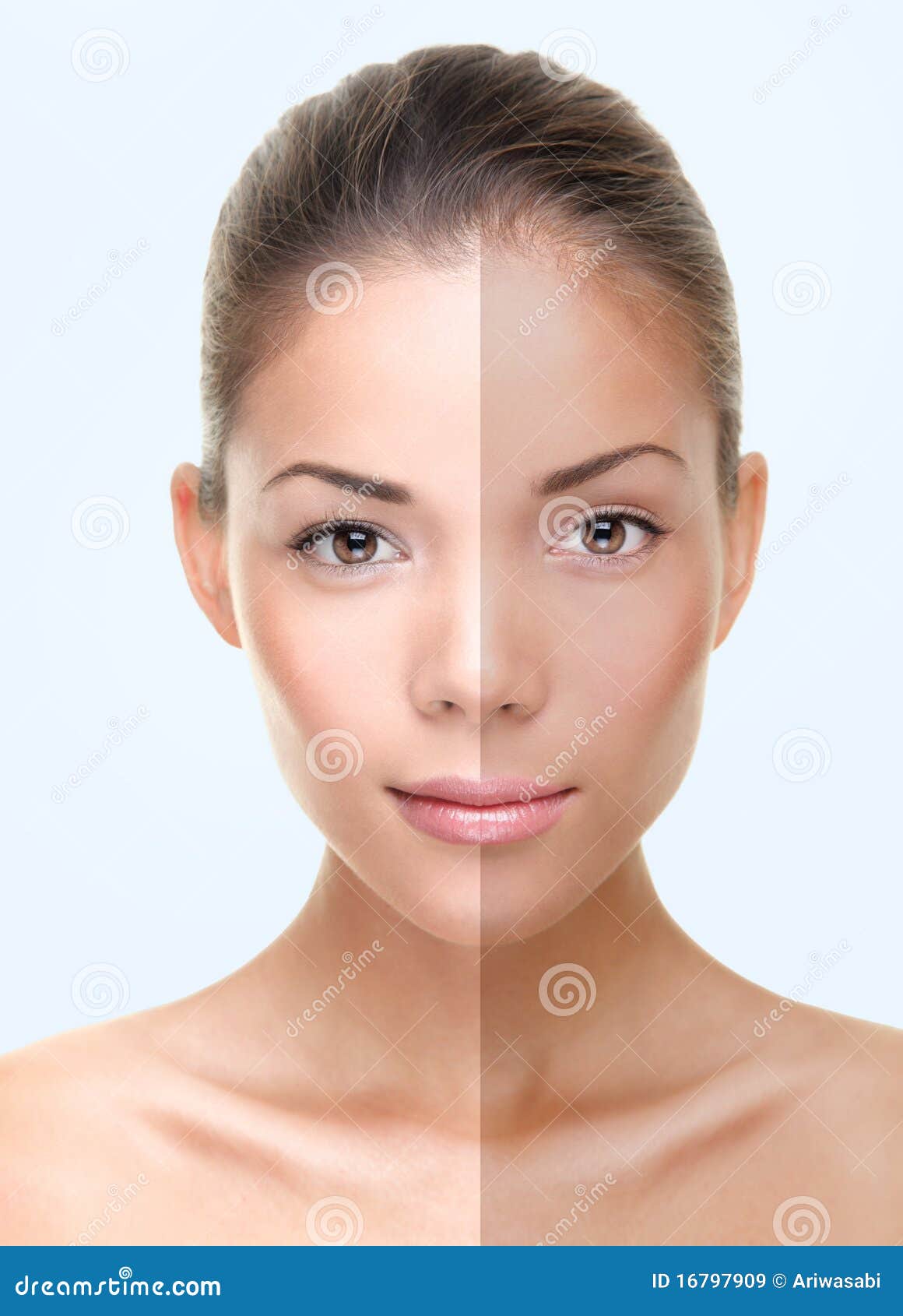 Tan skin care stock image. Image of isolated, adult, face - 16797909