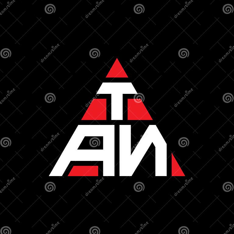 TAN Triangle Letter Logo Design with Triangle Shape. TAN Triangle Logo ...