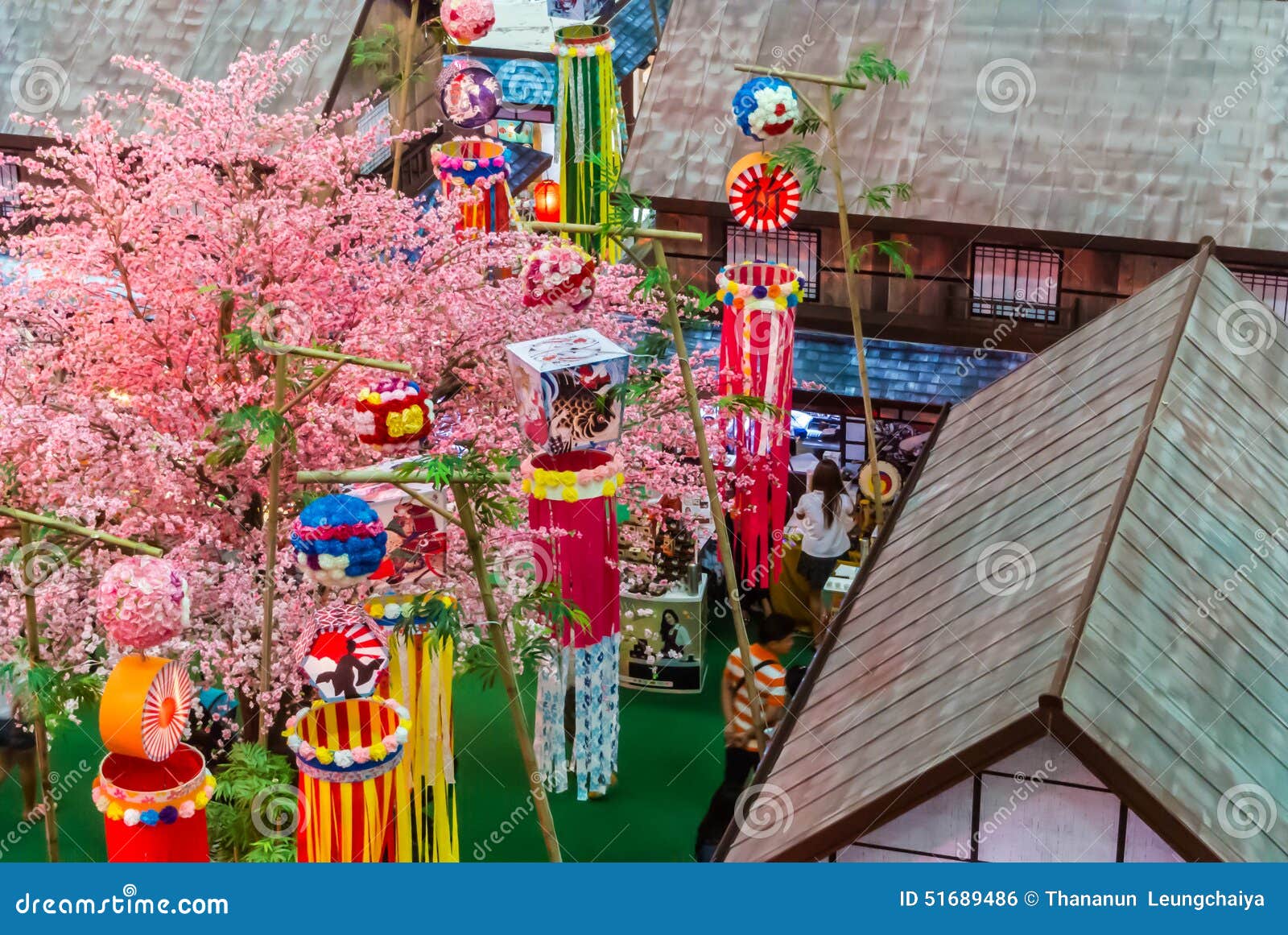 Tanabata Festival. stock photo. Image of festival, landmark - 51689486