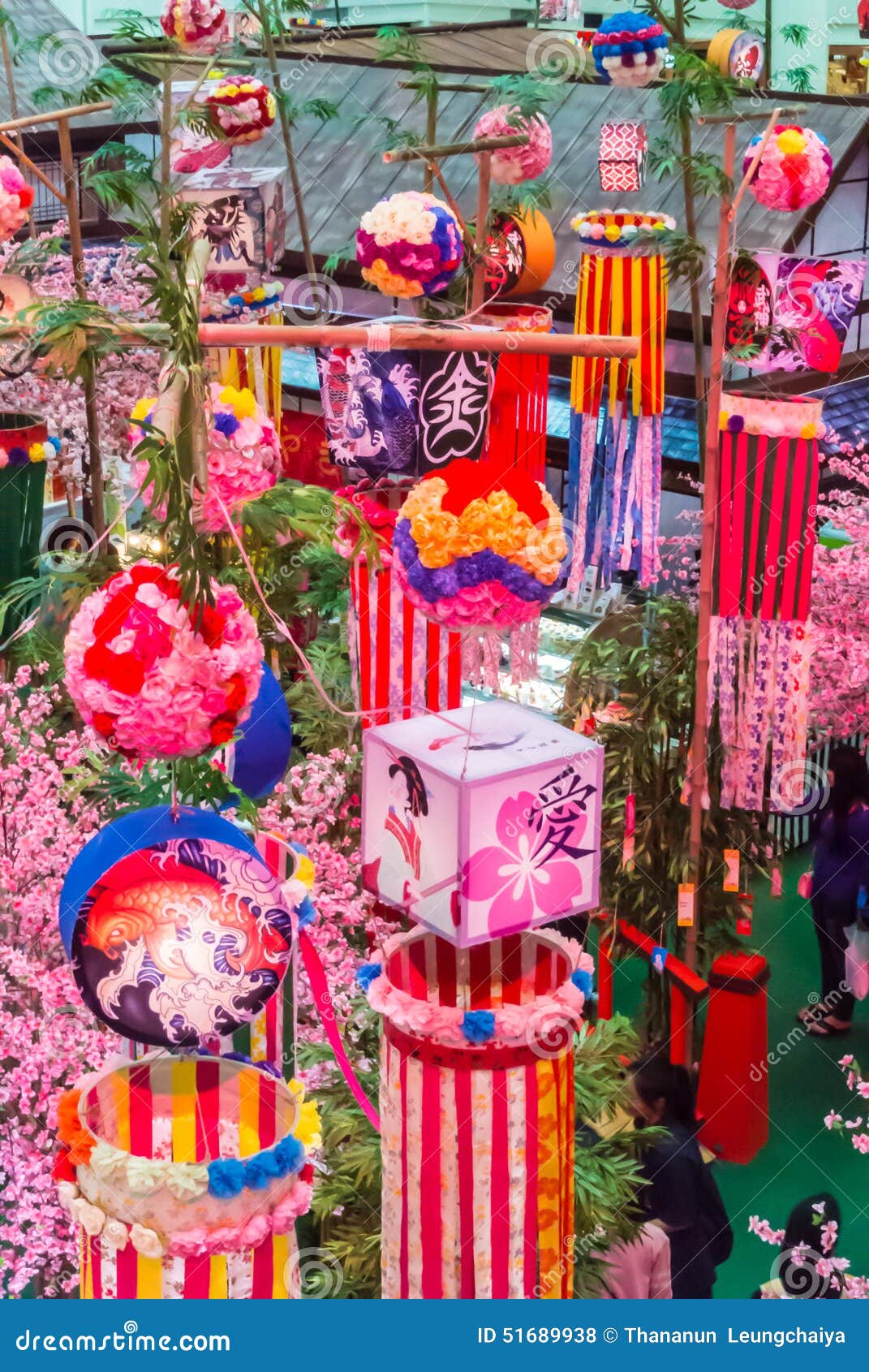 Tanabata Festival. stock photo. Image of ethnicity, bamboo - 51689938