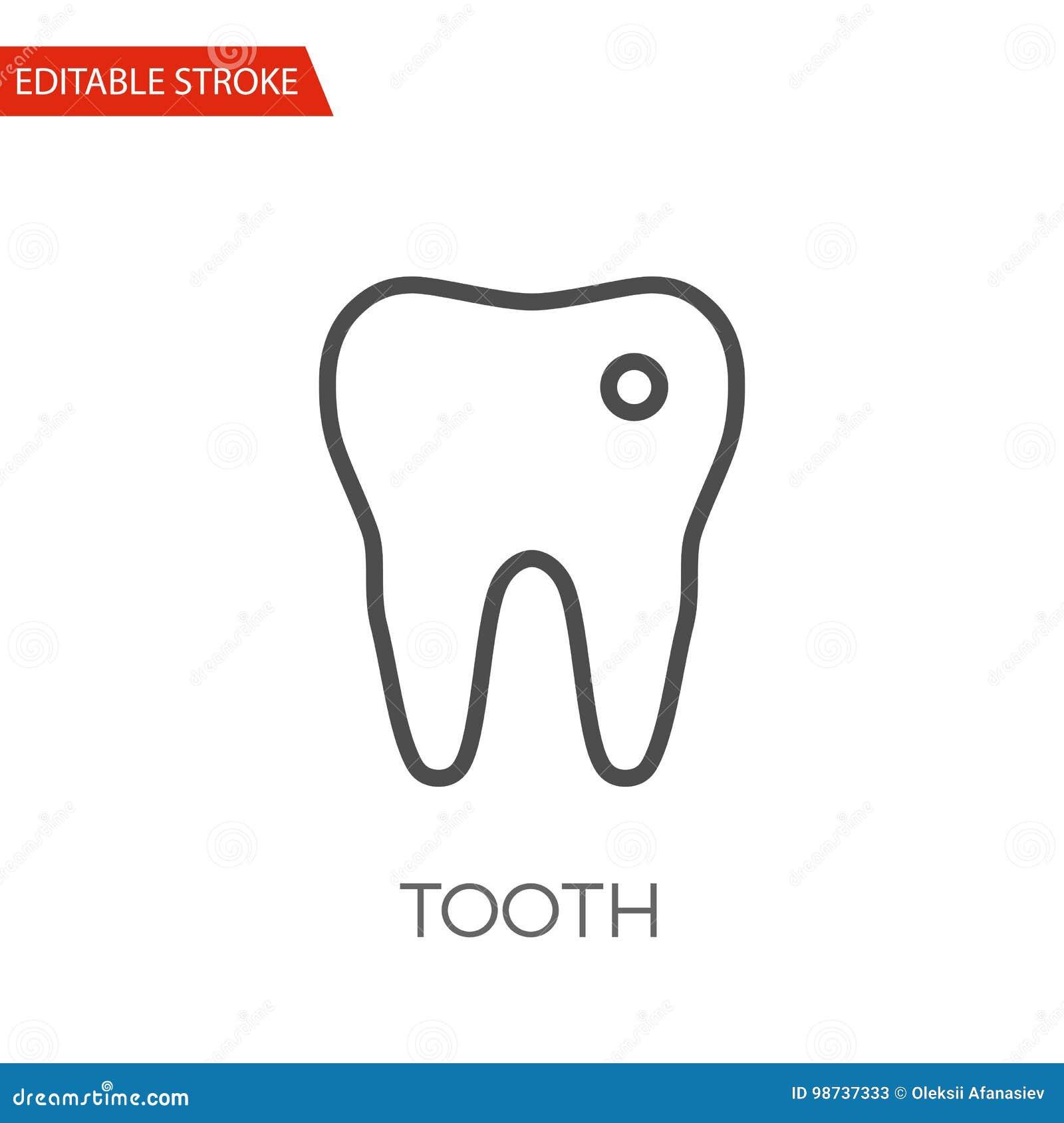 Tand vectorpictogram vector illustratie. Illustration of gezond - 98737333