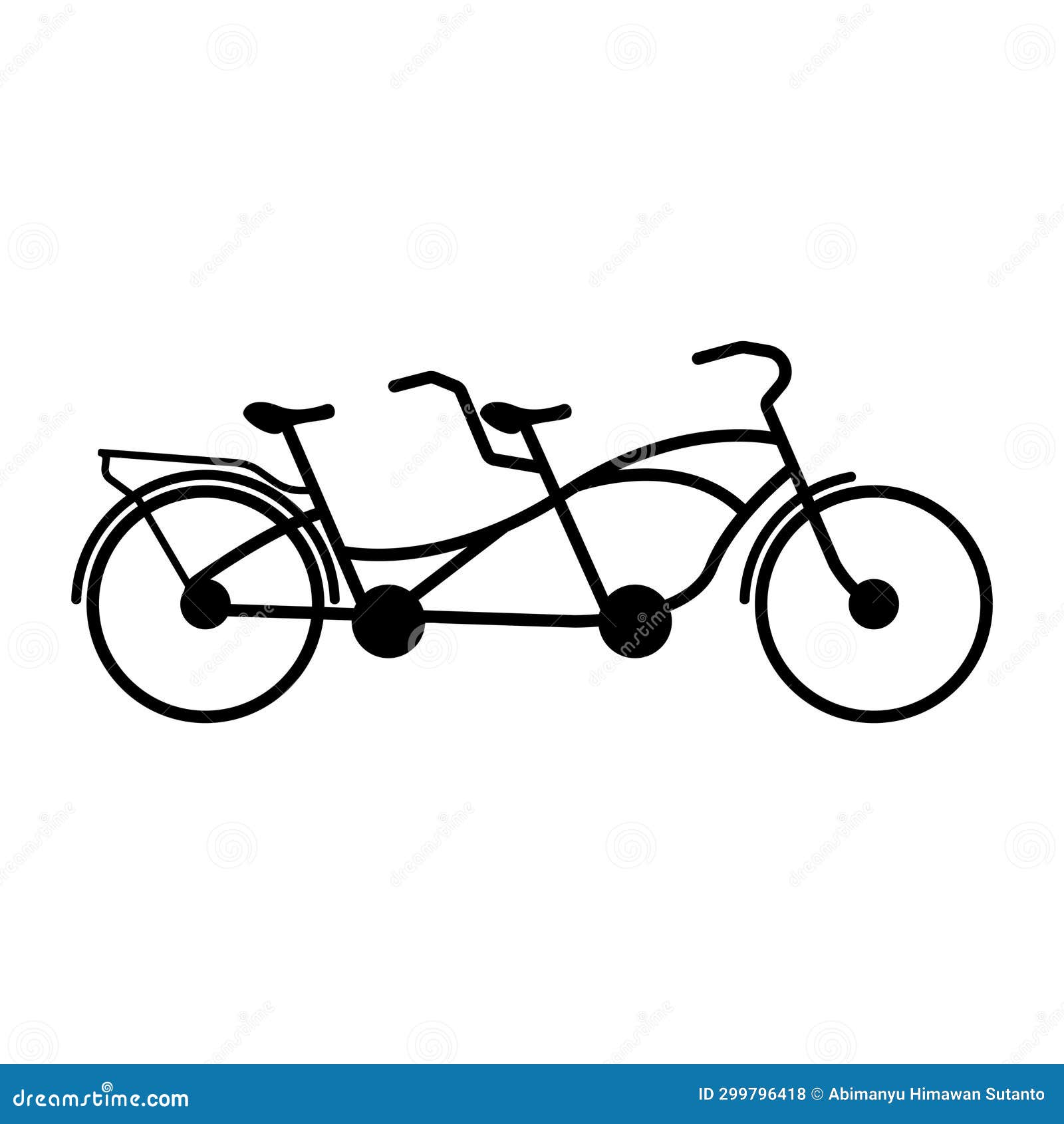 Tandem bike icon vector stock vector. Illustration of mountain - 299796418