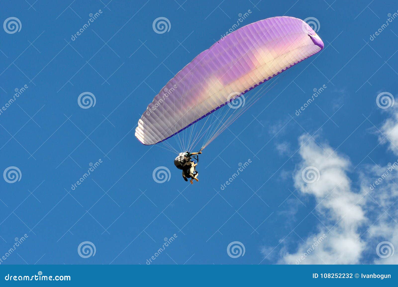 Tandem paraglider flying stock photo. Image of sport - 108252232