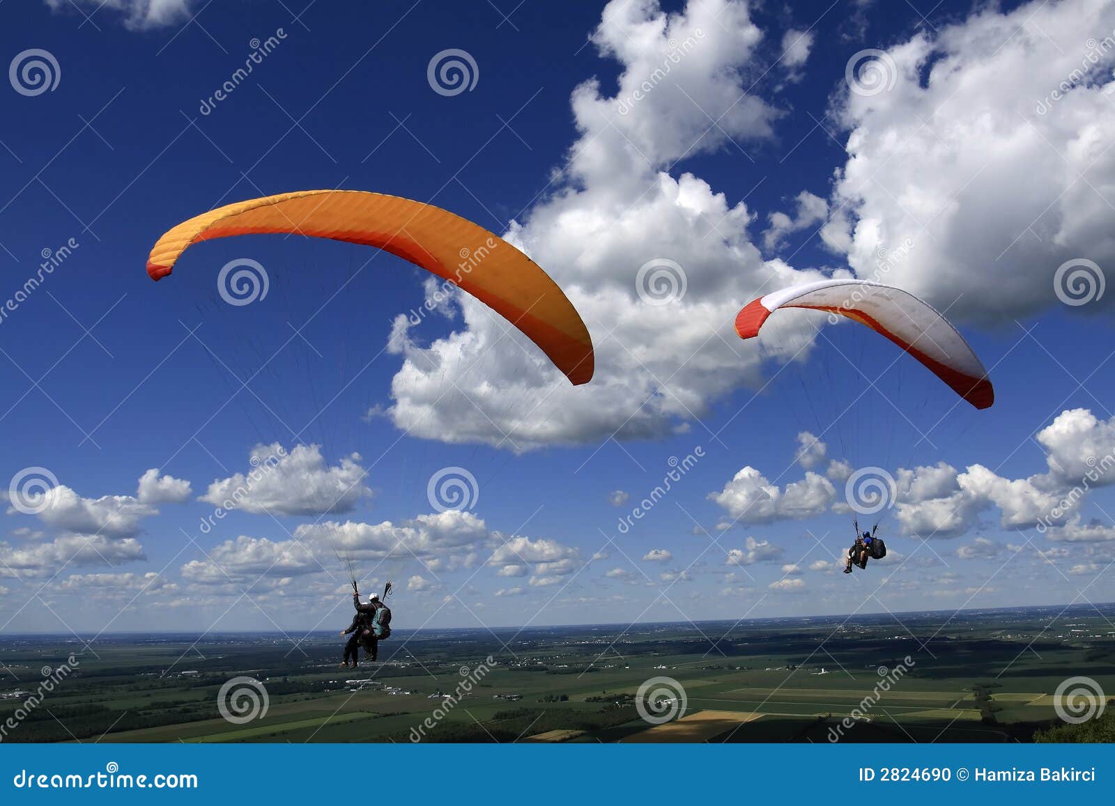 Tandem paragliders stock photo. Image of aerodynamics - 2824690