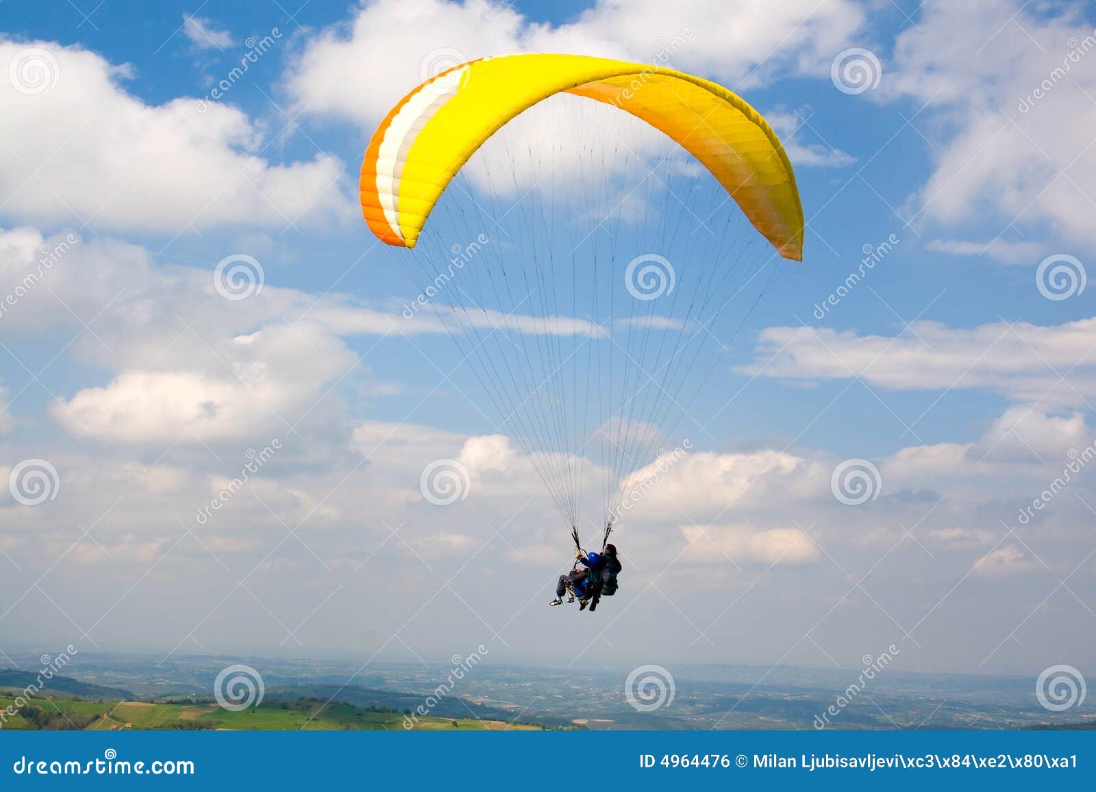Tandem Paragliding stock photo. Image of extreme, paraglide - 4964476