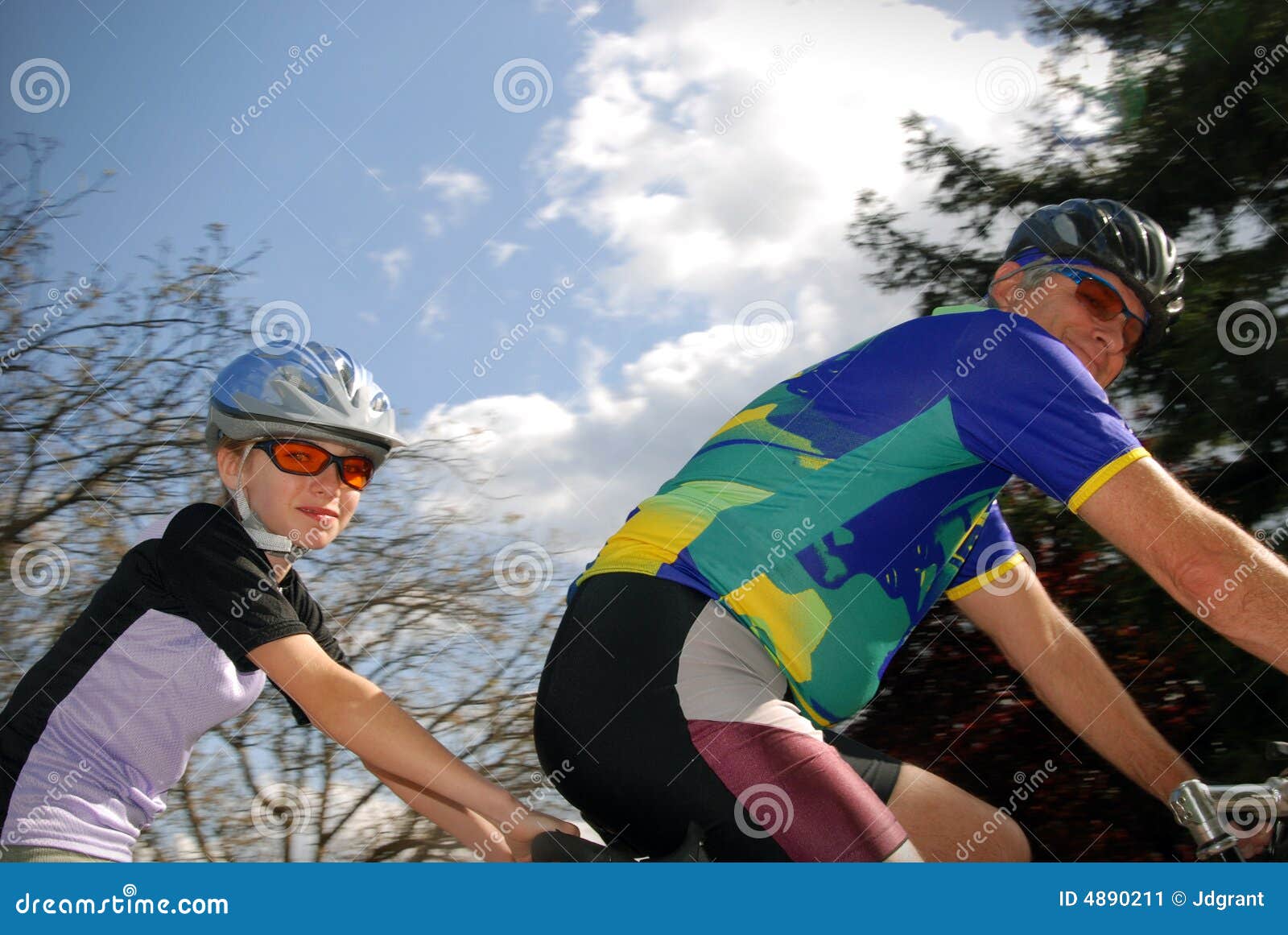 Tandem Ride stock image. Image of daughter, cycle, tandem - 4890211