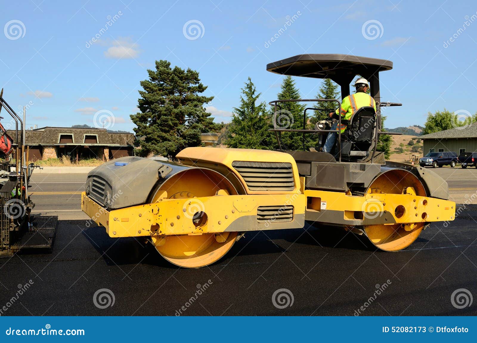 Tandem Roller stock image. Image of work, steamroller - 52082173