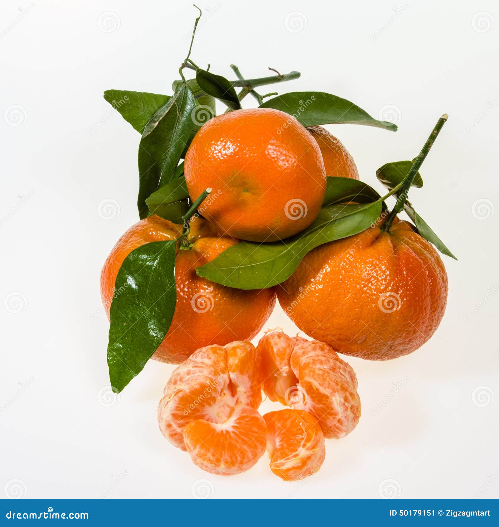 Tangelos with Leaves Isolated on White Stock Image - Image of juicy ...