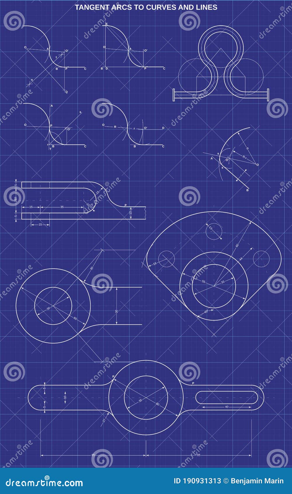 Tangent Lines To Two Circles Cartoon Vector | CartoonDealer.com #169148569
