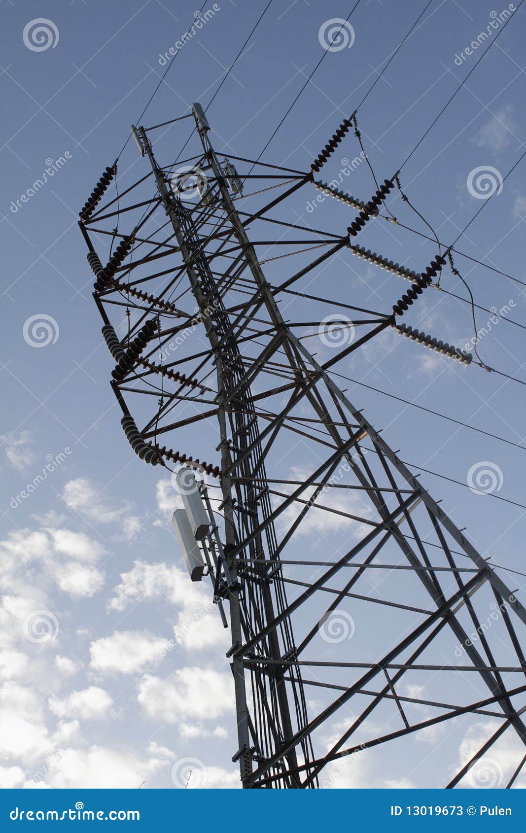 Tangent tower over sky stock image. Image of electric - 13019673