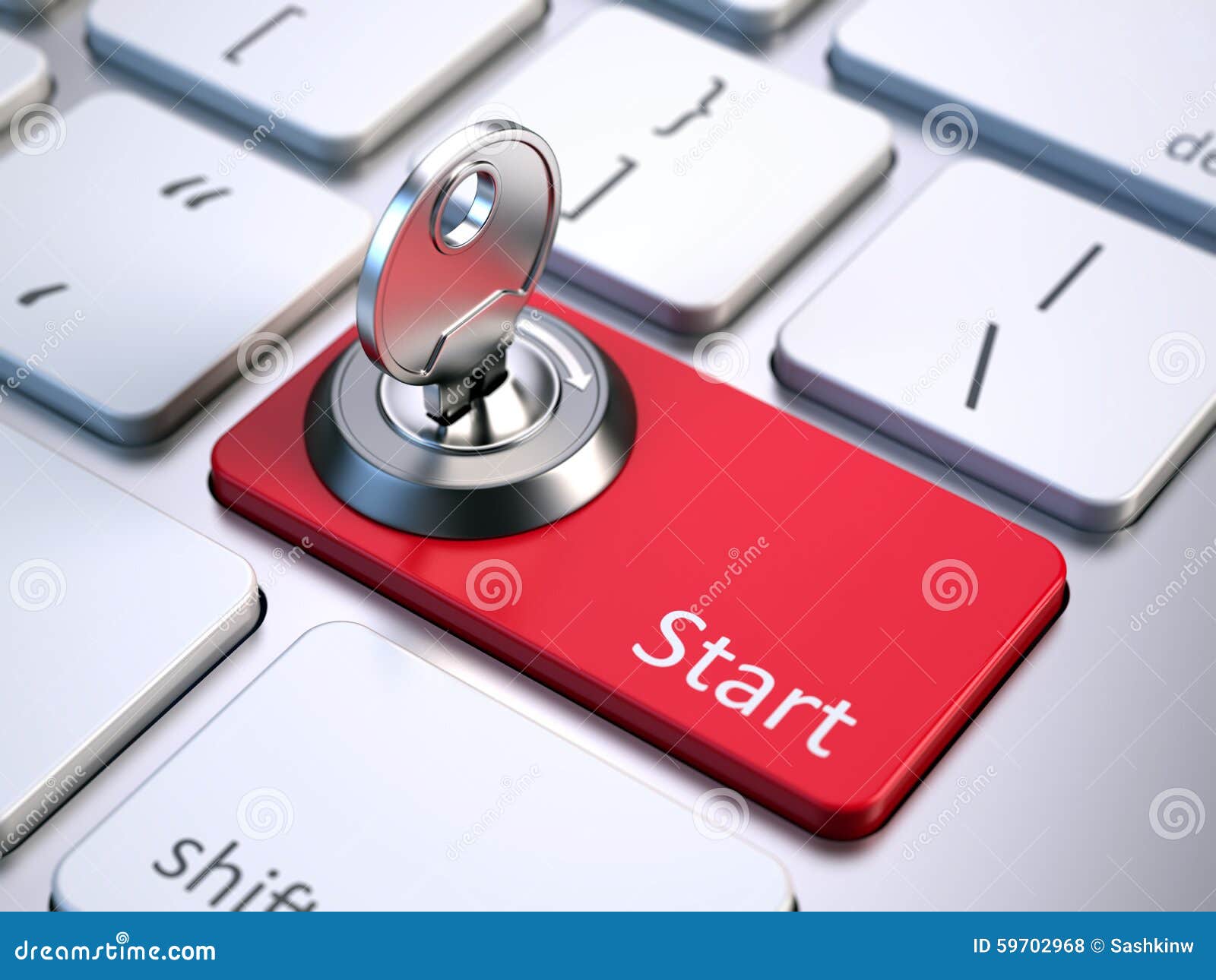 Tangentbord Med Startknappen Stock Illustrationer - Illustration av ...