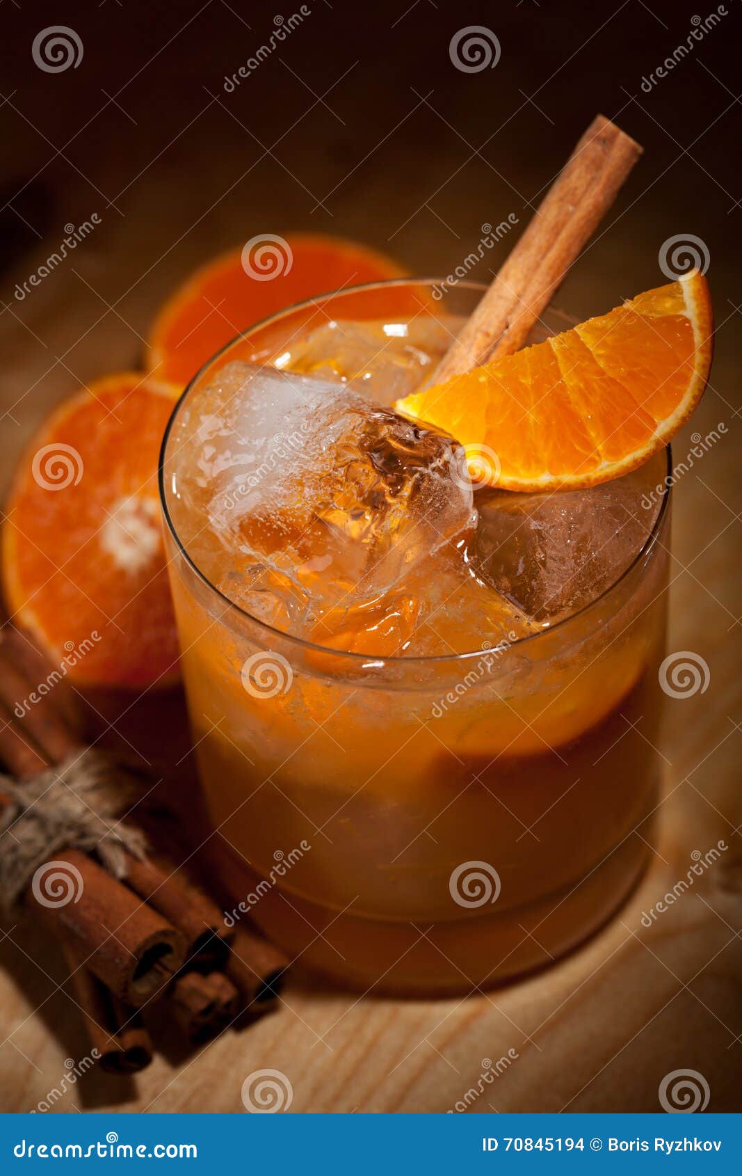 Tangerine Cocktail stock photo. Image of brown, cool - 70845194