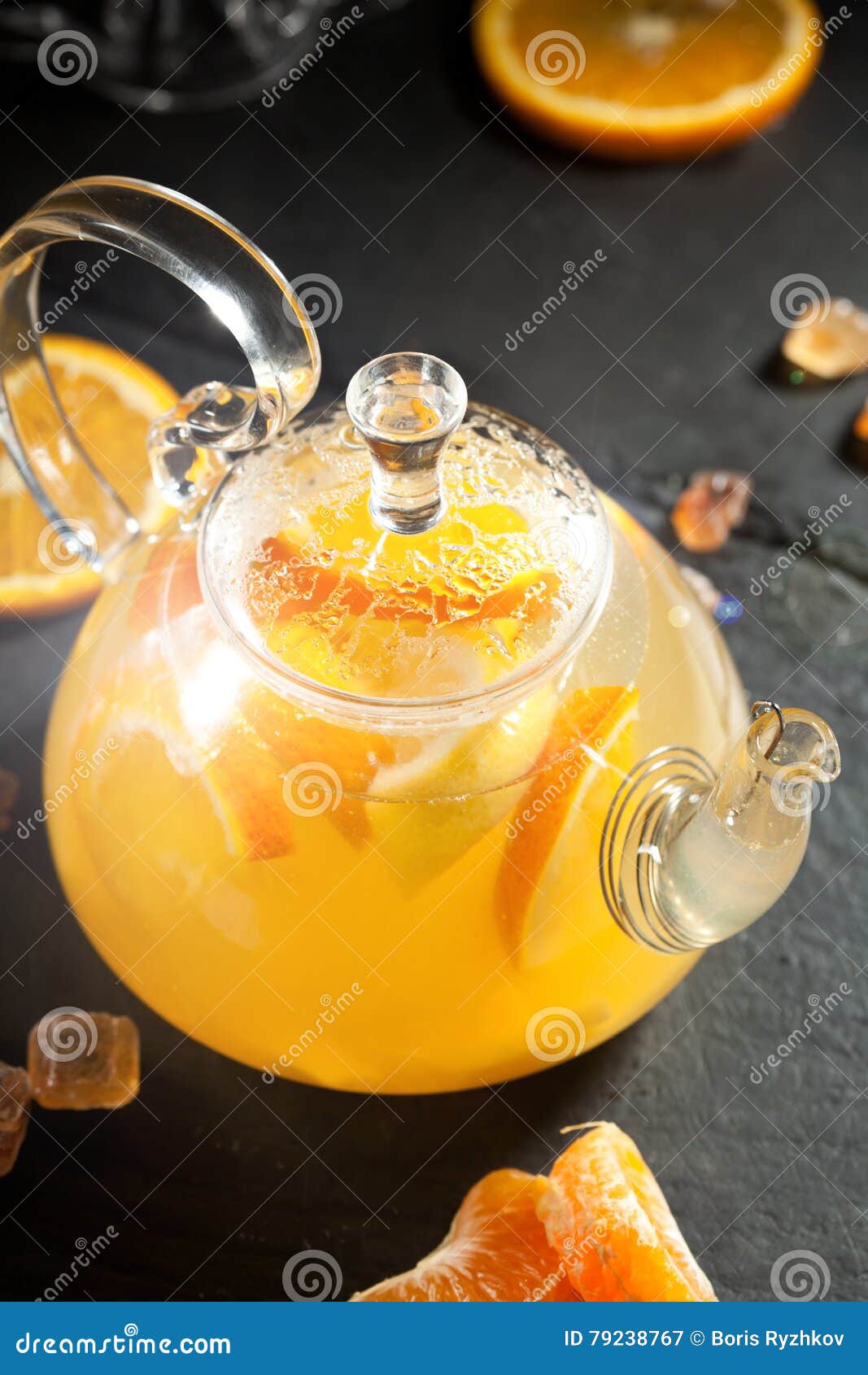 Tangerine Ginger Tea stock image. Image of natural, citrus - 79238767