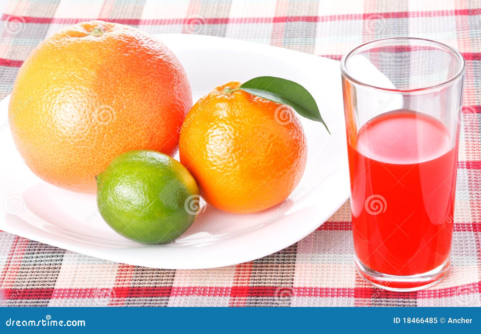 Tangerine, Grapefruit, Lime, Glass of Orange Juice Stock Image - Image ...