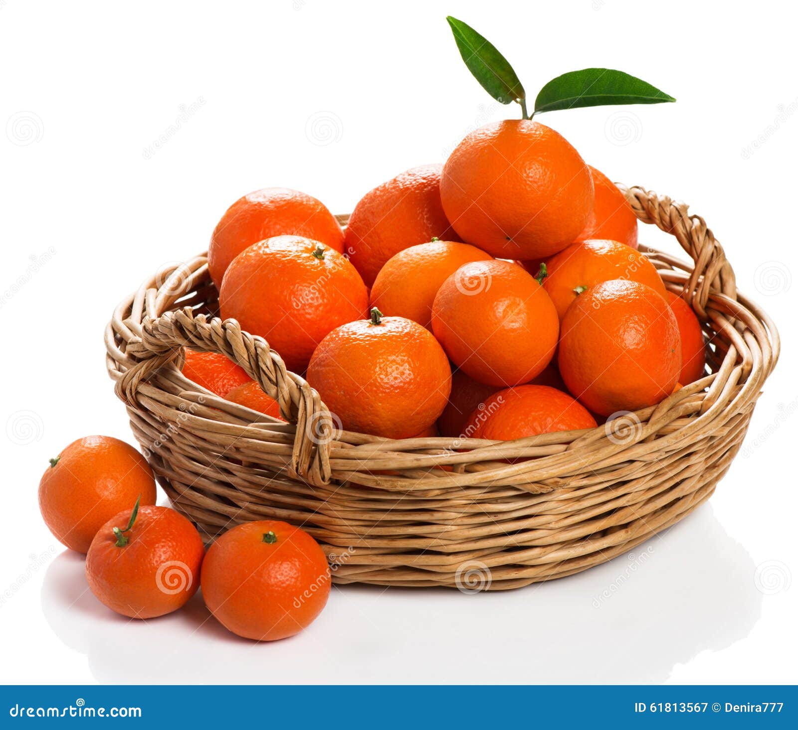 Tangerine or Mandarin Fruit in the Basket Stock Image - Image of ...