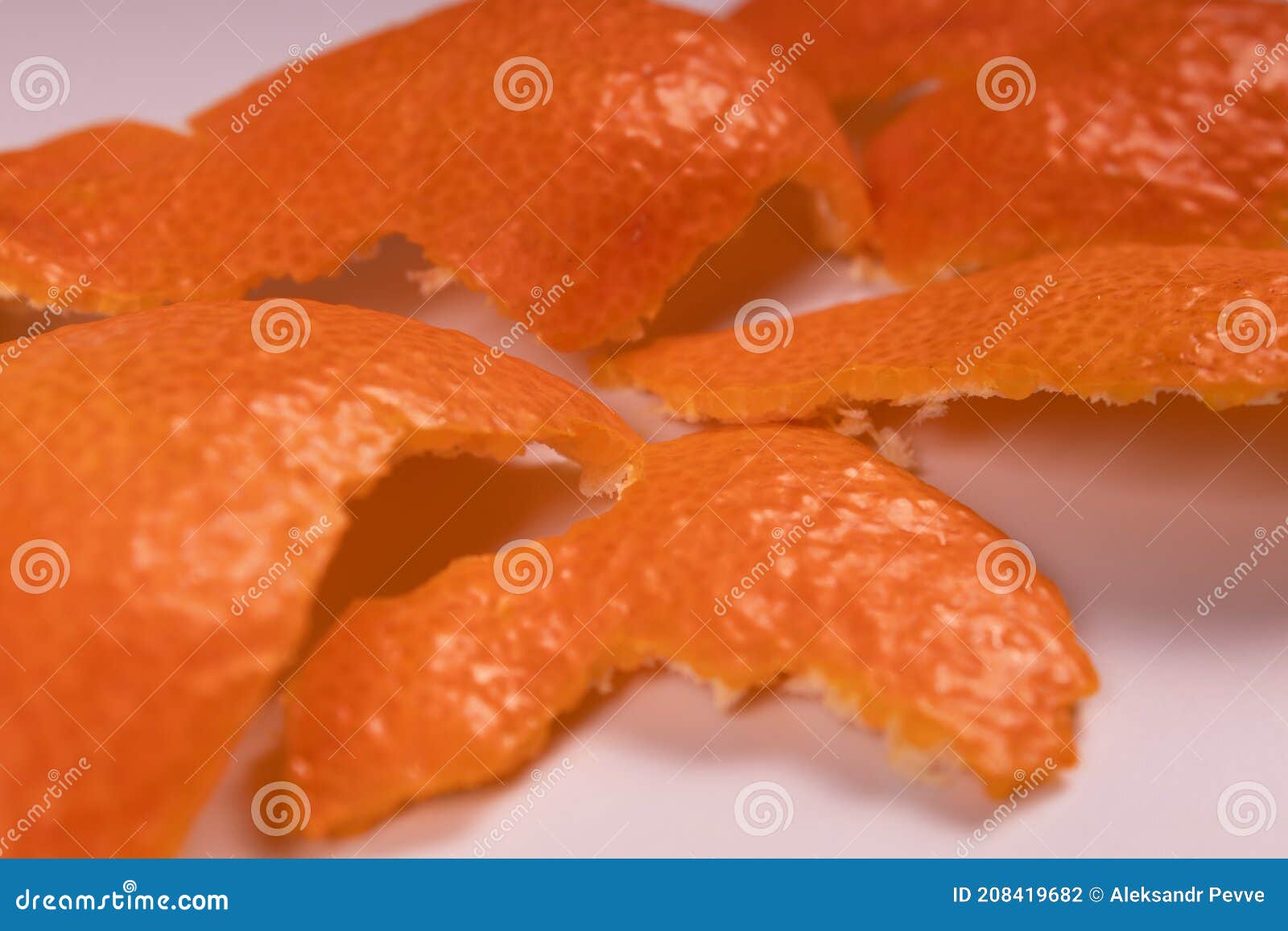 Tangerine Peel with Orange Side Up Stock Photo - Image of natural ...