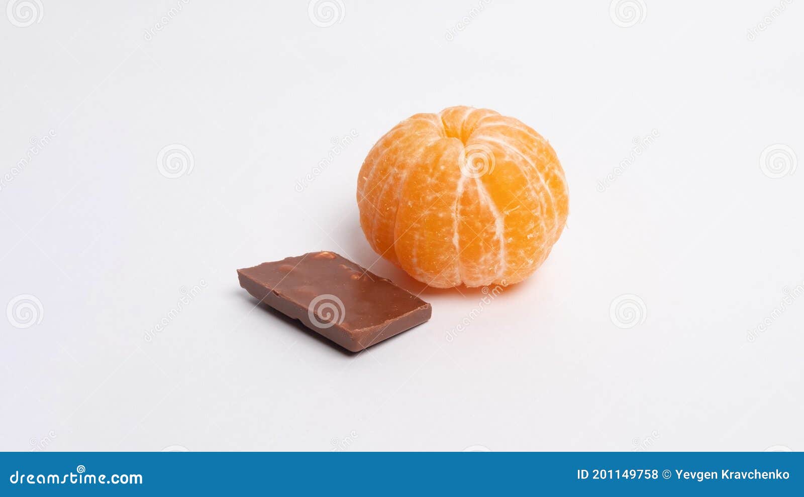Tangerine with a Piece of Chocolate. Chocolate with Tangerine Studio ...