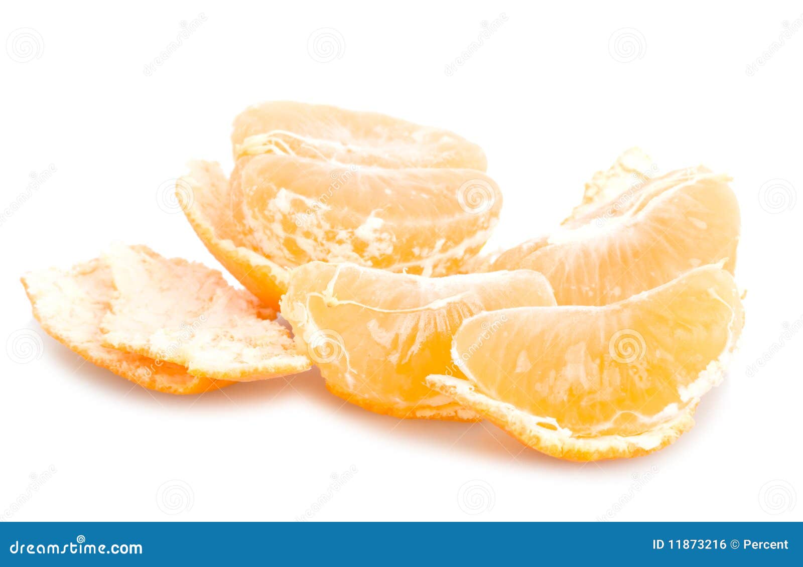 Tangerine pieces with peel stock photo. Image of food - 11873216