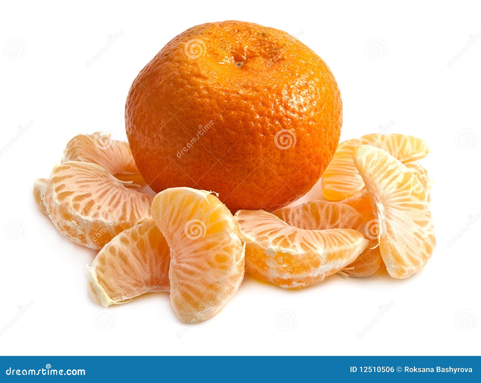 Tangerine with sections stock photo. Image of orange - 12510506