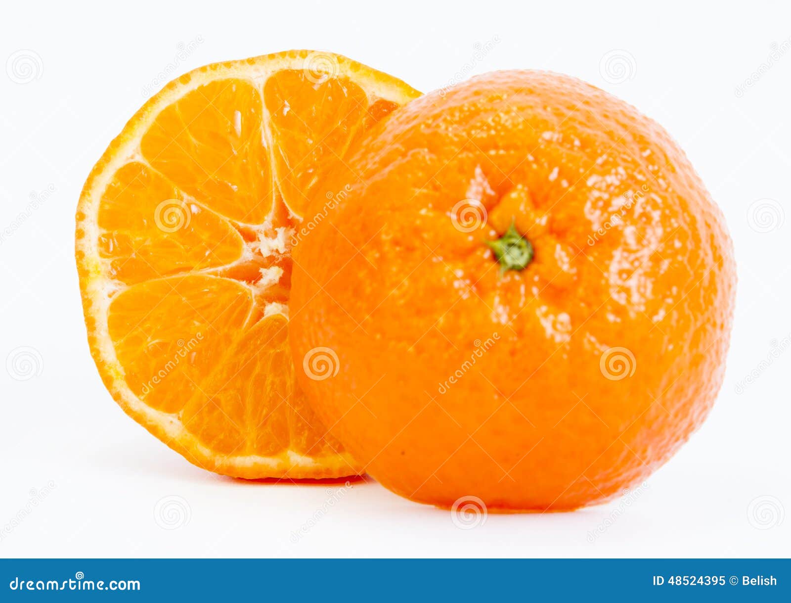 Tangerine sliced stock image. Image of peel, isolated - 48524395