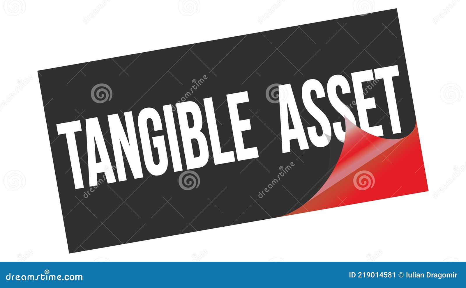 TANGIBLE ASSET Text on Black Red Sticker Stamp Stock Illustration ...