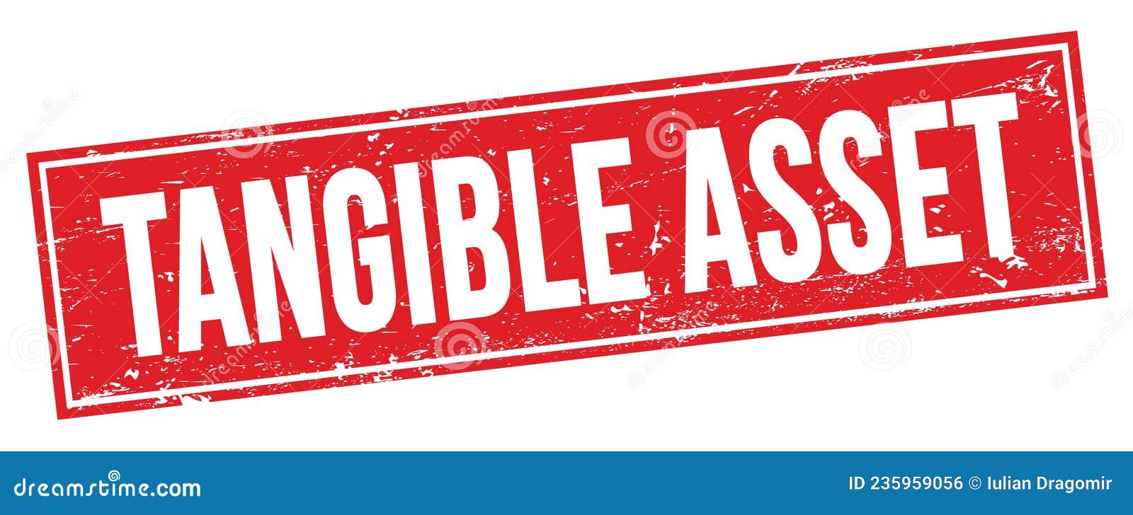 TANGIBLE ASSET Text on Red Grungy Rectangle Stamp Stock Illustration ...