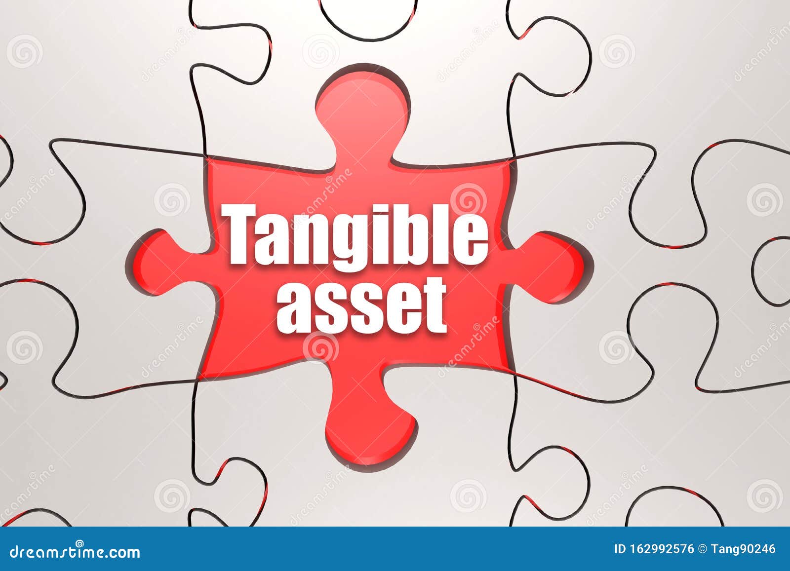 Tangible Asset Word on Jigsaw Puzzle Stock Illustration - Illustration ...