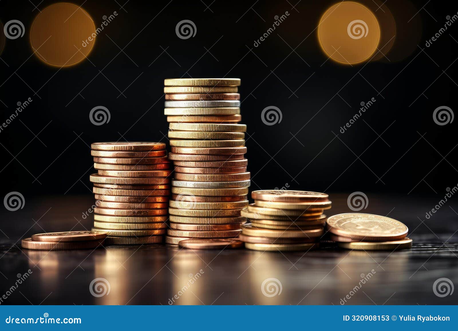 Tangible Gold Coins Stack. Generate Ai Stock Photo | CartoonDealer.com ...