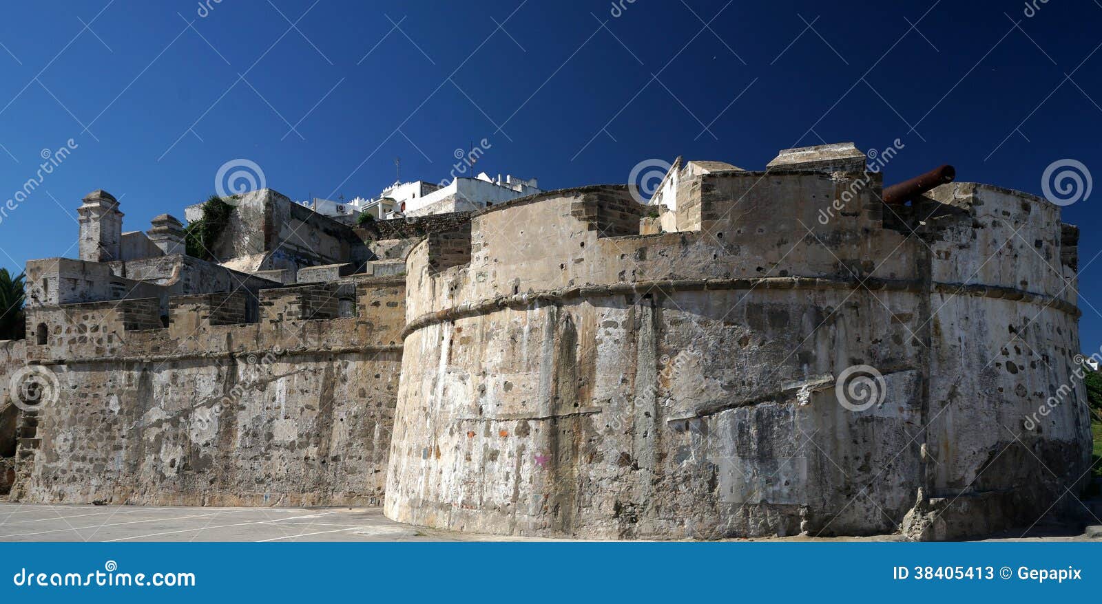 Tangier stock image. Image of rock, fortress, cannon - 38405413