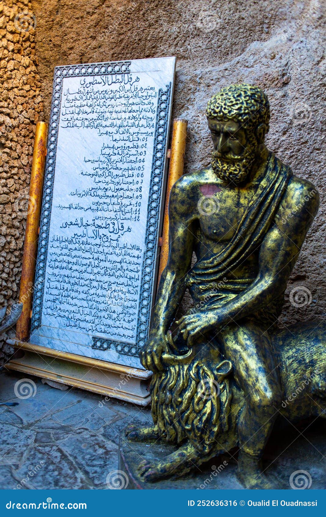 The Statue of Hercules in Tangier Editorial Photo - Image of design ...
