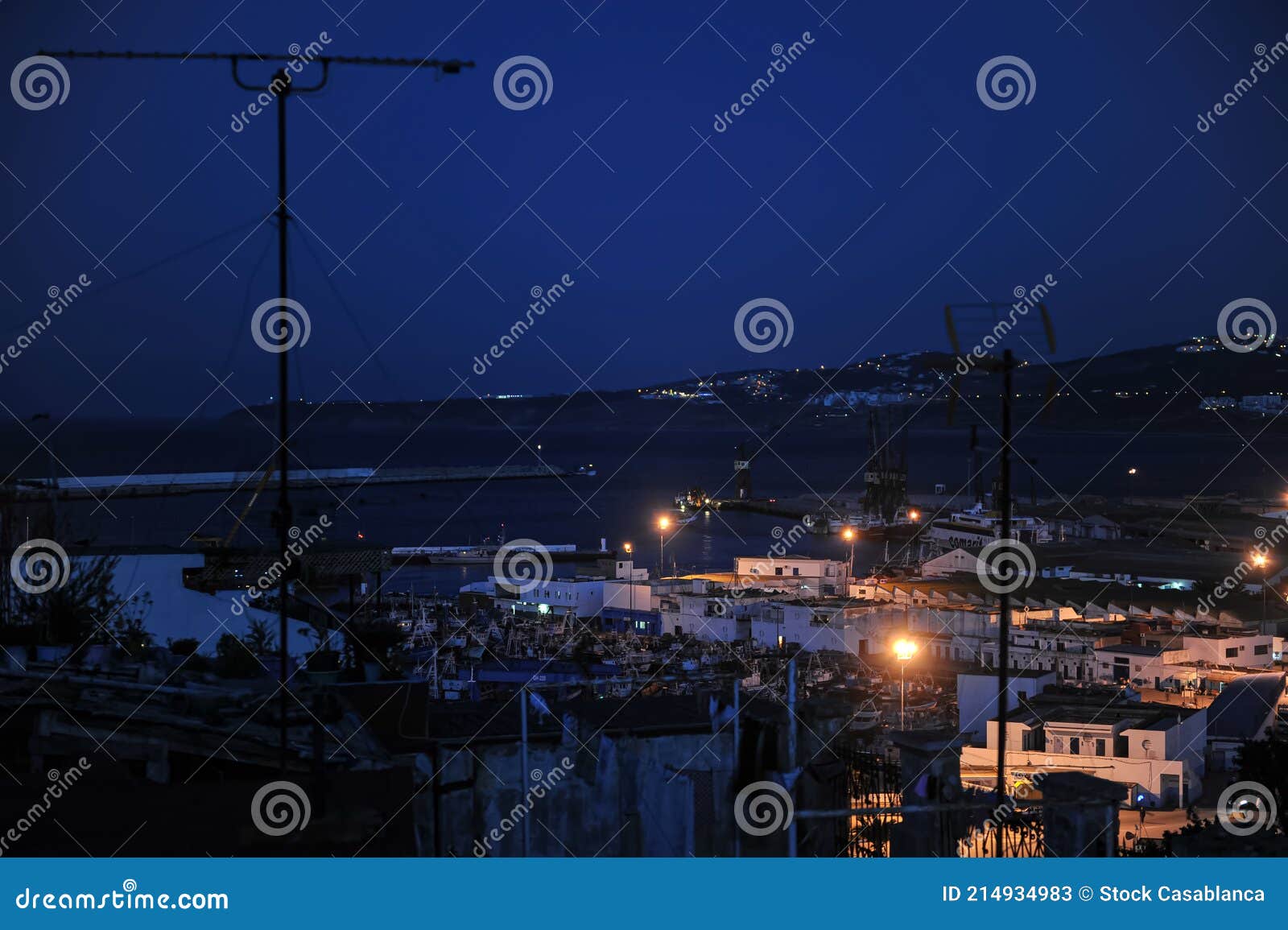 Tangier, Morocco: View of the Medina at Dusk Editorial Stock Photo ...