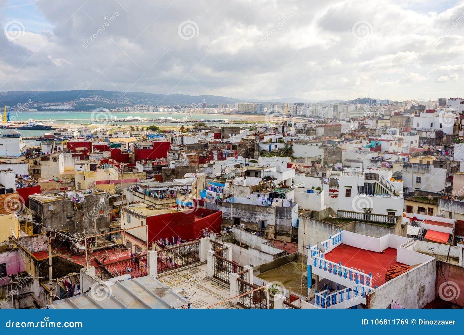 Tangier skyline, Morocco stock image. Image of historic - 106811769