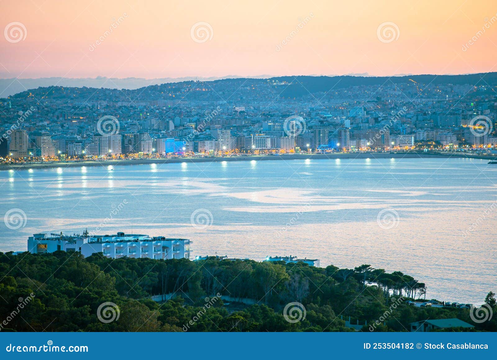 Tangiers, Morocco at Night. Stock Photo - Image of tetouan, medina ...